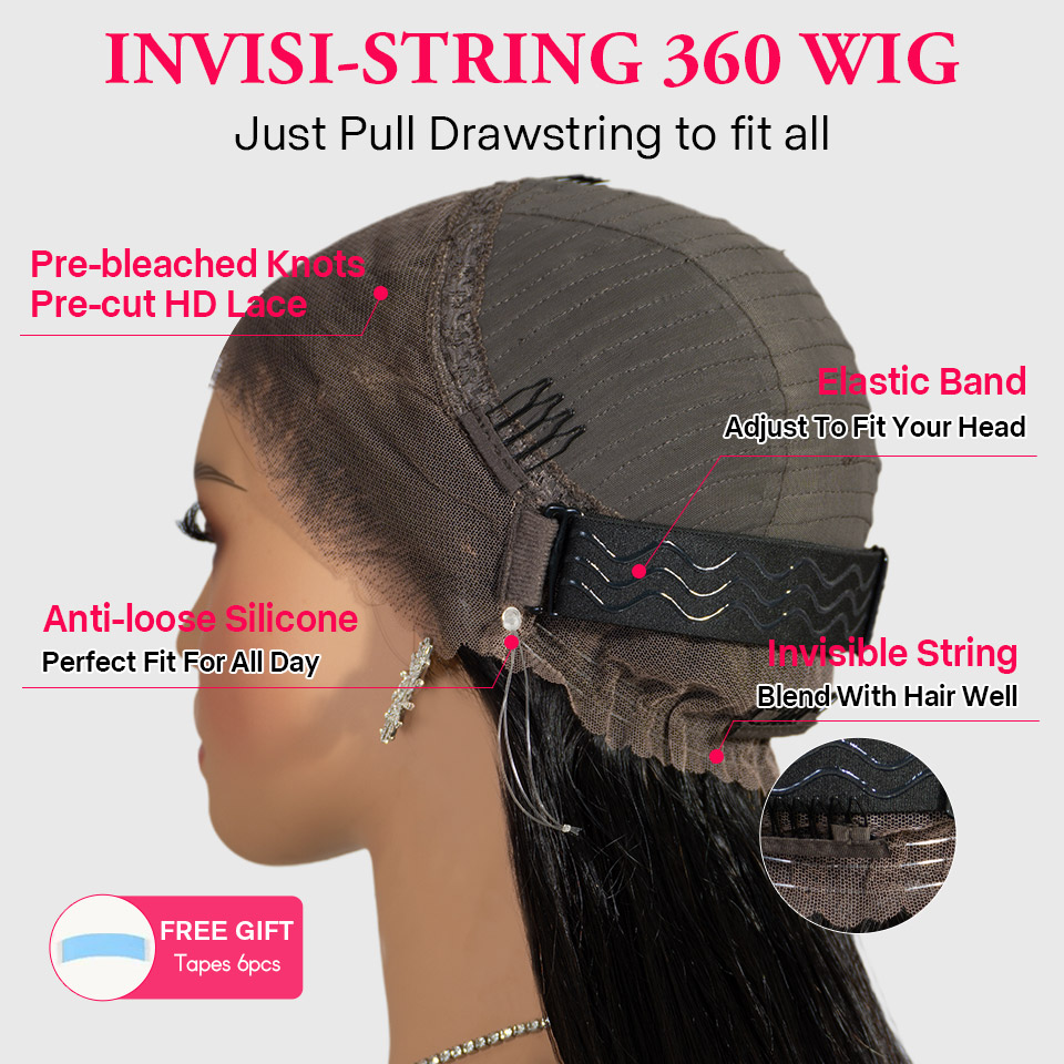 Water Wave Lace Front Wig 360 Frontal Wig- Mscoco Hair