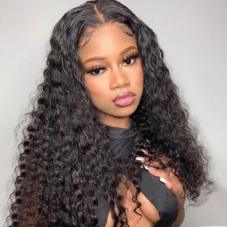 Pre Cut Lace | Deep Wave Wear And Go 4x4 5x6 HD Lace Glueless Wig ...